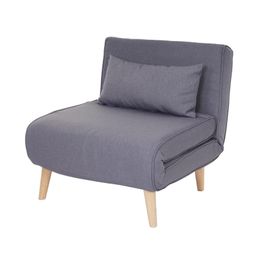 Schlafsessel MCW-D35, Schlafsofa Funktionssessel Klappsessel Relaxsessel Jugendsessel Sessel, Stoff/Textil ~ hellgrau