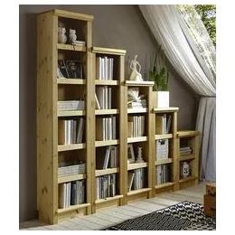 Bibliothek Home Affaire "Soeren Stege" Regale Gr. B/H/T: 200 cm x 185 cm x 29 cm, 20 St., beige (natur) Aus Massiver Kiefer