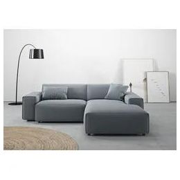 Ecksofa Andas "Glimminge L-Form auch in Breitcord, Feincord + Easy care-Bezug" Sofas Gr. B/H/T: 234cm x 71cm x 191cm, Cord, Ottomane rechts, blau (petrol) Breite 234, Zierkissen