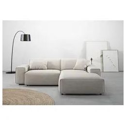 Ecksofa Andas "Glimminge L-Form auch in Breitcord, Feincord + Easy care-Bezug" Sofas Gr. B/H/T: 234cm x 71cm x 191cm, Flachgewebe, Ottomane rechts, beige (nature) Breite 234, Zierkissen