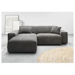 Ecksofa Andas "Glimminge L-Form auch in Breitcord, Feincord + Easy care-Bezug" Sofas Gr. B/H/T: 234cm x 71cm x 191cm, Cord, Ottomane links, grau (dark grey) Breite 234, Zierkissen