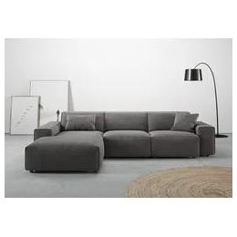 Ecksofa Andas "Glimminge auch in Breitcord, Feincord, Bouclé + Easy care-Bezug" Sofas Gr. B/H/T: 294cm x 71cm x 191cm, Cord, Recamiere links, grau (dark grey) L-Form, Breite 294, Zierkissen