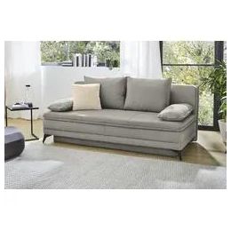 Jockenhöfer Schlafsofa JOCKENHÖFER GRUPPE "Laurin" Sofas Gr. B/T: 202 cm x 105 cm, Feincord, grau (mittelgrau) als Dauerschläfer geeignet, Bettfunktion und StauraumBettkasten