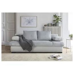 Schlafsofa Collection AB "Chicago" Sofas Gr. B/T: 200cm x 95cm, Cord-Samt, grau (hellgrau) mit Bettfunktion und Bettkasten, im Cord-Samt Mix