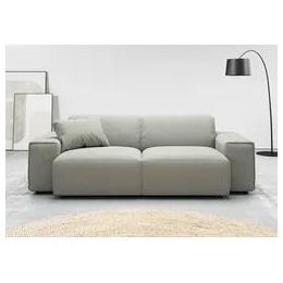 2,5-Sitzer Andas "Glimminge auch in Breitcord, Feincord + Easy care-Bezug" Sofas Gr. B/H/T: 214cm x 71cm x 101cm, Bouclé, silberfarben (silber) besondere Kedernähte, Zierkissen