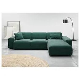 Ecksofa Andas "Glimminge auch in Breitcord, Feincord, Bouclé + Easy care-Bezug" Sofas Gr. B/H: 294cm x 71cm, Cord, Recamiere rechts, grün L-Form, Breite 294, Zierkissen