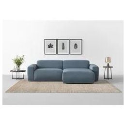 Ecksofa Trendmanufaktur "Braga, mit hochwertigem Kaltschaum, L-Form, in Cord erhältlich" Sofas Gr. B/H/T: 255cm x 72cm x 160cm, Struktur weich LENNON, Recamiere rechts, gelb (mustard) modernes Sofa, Couch mit hohem Sitzkomfort, 25572160 cm (BHT)