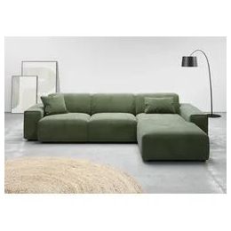 Ecksofa Andas "Glimminge auch in Breitcord, Feincord, Bouclé + Easy care-Bezug" Sofas Gr. B/H: 294cm x 71cm, Cord, Recamiere rechts, grün (oliv) L-Form, Breite 294, Zierkissen