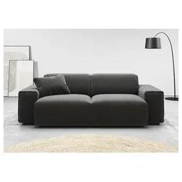 2,5-Sitzer Andas "Glimminge auch in Breitcord, Feincord + Easy care-Bezug" Sofas Gr. B/H/T: 214cm x 71cm x 101cm, Feincord, grau (anthrazit) besondere Kedernähte, Zierkissen