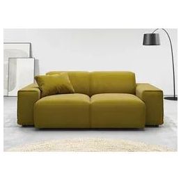 2-Sitzer Andas "Glimminge auch in Breitcord + Feincord Easy care-Bezug" Sofas Gr. B/H/T: 194cm x 71cm x 101cm, Feincord, grün (pistazie) besondere Kedernähte,, Zierkissen