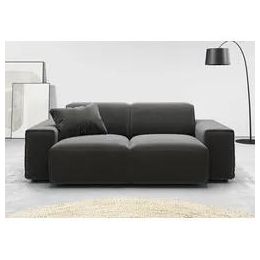 2-Sitzer Andas "Glimminge auch in Breitcord + Feincord Easy care-Bezug" Sofas Gr. B/H/T: 194cm x 71cm x 101cm, Feincord, grau (anthrazit) besondere Kedernähte,, Zierkissen