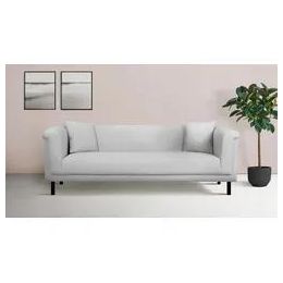 2-Sitzer Inosign "AGNIA B/T/H: 180/85/71 cm" Sofas Gr. B/H/T: 180cm x 71,5cm x 85cm, Struktur fein, grau (hellgrau) incl. Zierkissen, auch in Cord und Bouclé