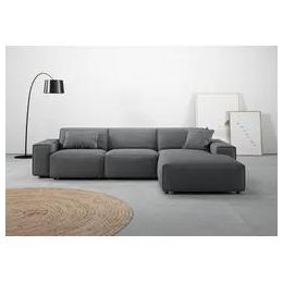 Ecksofa Andas "Glimminge auch in Breitcord, Feincord, Bouclé + Easy care-Bezug", grau (anthrazit), B:294cm H:71cm T:191cm, 100% Polyester, Sofas, L-Form, Breite 294, Zierkissen