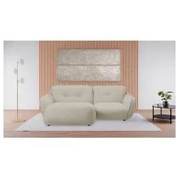 Ecksofa BETYPE "Be Fluffy" Sofas Gr. B/H/T: 269cm x 87cm x 184cm, Chenille, Recamiere links, beige (cream) Softes Sitzgefühl, moderne Kedernaht, hochwertiger Bezug