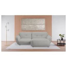 Ecksofa BETYPE "Be Fluffy" Sofas Gr. B/H/T: 269cm x 87cm x 184cm, Chenille, Recamiere rechts, silberfarben (silber grau) Softes Sitzgefühl, moderne Kedernaht, hochwertiger Bezug