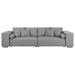 Big-Sofa Inosign "Aliya" Sofas Gr. B/H/T: 290cm x 80cm x 110cm, Struktur fein, grau incl. Bettfunktion und Bettkasten, Breite 290 cm,incl. Zierkissen