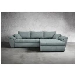 Ecksofa Inosign "Eola" Sofas Gr. B/H/T: 292cm x 88cm x 183cm, Microfaser, Recamiere rechts, grau mit Bettfunktion und Bettkasten