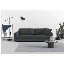 Big-Sofa Trendmanufaktur "Bourbon" Sofas Gr. B/H/T: 264 cm x 84 cm x 126 cm, Struktur, XXL ohne Sitztiefenverstellung, grau (anthrazit) extra tiefe Sitzfläche, wahlweise mit Sitztiefenverstellung bestellbar