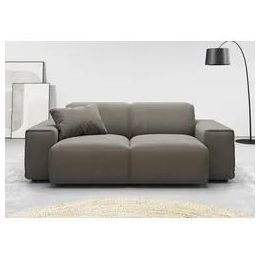 2-Sitzer Andas "Glimminge auch in Breitcord + Feincord Easy care-Bezug" Sofas Gr. B/H/T: 194cm x 71cm x 101cm, Feincord, grau besondere Kedernähte,, Zierkissen