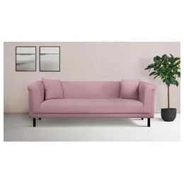 2-Sitzer Inosign "AGNIA B/T/H: 180/85/71 cm" Sofas Gr. B/H/T: 180cm x 71,5cm x 85cm, Struktur fein, rosa incl. Zierkissen, auch in Cord und Bouclé