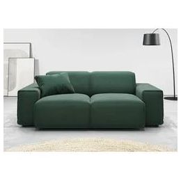 2-Sitzer Andas "Glimminge auch in Breitcord + Feincord Easy care-Bezug" Sofas Gr. B/H/T: 194cm x 71cm x 101cm, Feincord, grün besondere Kedernähte,, Zierkissen