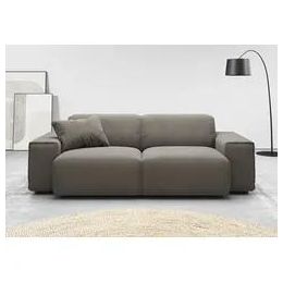 2,5-Sitzer Andas "Glimminge auch in Breitcord, Feincord + Easy care-Bezug" Sofas Gr. B/H/T: 214cm x 71cm x 101cm, Feincord, grau besondere Kedernähte, Zierkissen