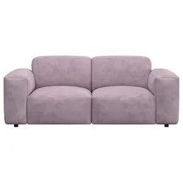 2-Sitzer FLEXLUX "Lucera Sofa, super bequem durch hochwertigen Sitzaufbau mit Kaltschaum" Sofas Gr. B/H/T: 187cm x 73cm x 102cm, Struktur, lila (soft lavender) Designsofa, modern & anschmiegsam