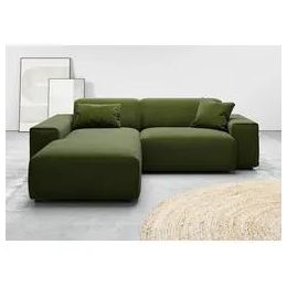 Ecksofa Andas "Glimminge L-Form auch in Breitcord, Feincord + Easy care-Bezug", grün (moos), B:234cm H:71cm T:191cm, 95% Polyester, 5% Nylon, Sofas, Breite 234, Zierkissen