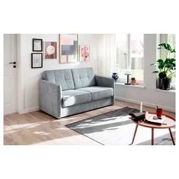 Schlafsofa Inosign "Milano" Sofas Gr. B/H/T: 147cm x 89cm x 87cm, Struktur, 2-Sitzer mit zwei einzeln ausziehbaren Liegefunktionen, grün (mint) zwei einzeln ausziehbare Liegefunktionen