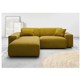 Ecksofa Andas "Glimminge L-Form auch in Breitcord, Feincord + Easy care-Bezug", grün (pistazie), B:234cm H:71cm T:191cm, 95% Polyester, 5% Nylon, Sofas, Breite 234, Zierkissen