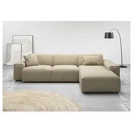 Ecksofa Andas "Glimminge auch in Breitcord, Feincord, Bouclé + Easy care-Bezug" Sofas Gr. B/H/T: 294cm x 71cm x 191cm, Feincord, Recamiere rechts, beige (sand) L-Form, Breite 294, Zierkissen