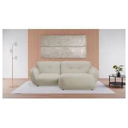 Ecksofa BETYPE "Be Fluffy" Sofas Gr. B/H/T: 269cm x 87cm x 184cm, Chenille, Recamiere rechts, beige (cream) Softes Sitzgefühl, moderne Kedernaht, hochwertiger Bezug