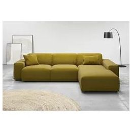 Ecksofa Andas "Glimminge auch in Breitcord, Feincord, Bouclé + Easy care-Bezug" Sofas Gr. B/H/T: 294cm x 71cm x 191cm, Feincord, Recamiere rechts, grün (pistazie) L-Form, Breite 294, Zierkissen