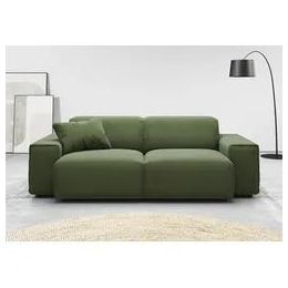 2,5-Sitzer Andas "Glimminge auch in Breitcord, Feincord + Easy care-Bezug" Sofas Gr. B/H/T: 214cm x 71cm x 101cm, Feincord, grün (oliv) besondere Kedernähte, Zierkissen