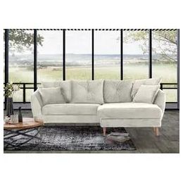 Ecksofa GUTMANN FACTORY Sofas Gr. B/H/T: 210cm x 70cm x 156cm, Samtoptik, beige