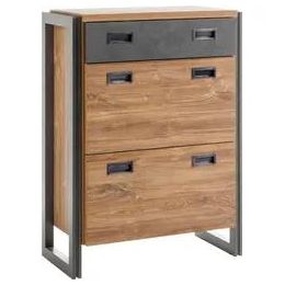 Schuhschrank Home Affaire "Detroit" Schränke braun (stirling oak nachbildung, applikation matera) Breite ca. 75 cm