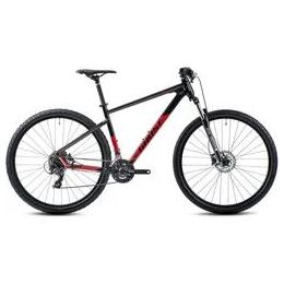 Mountainbike GHOST "Kato AL" Fahrräder Gr. 52cm, 29 Zoll (73,66cm), schwarz (rot-schwarz) für Damen und Herren, Kettenschaltung