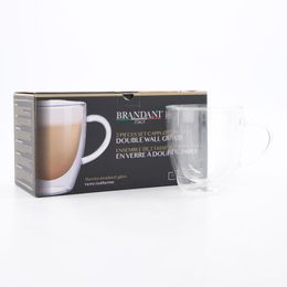 TK Maxx 2er-Pack klare Cappuccinotassen 350ml