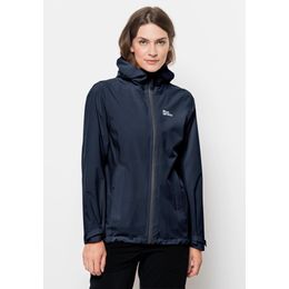 Outdoorjacke Jack Wolfskin "PACK & GO SHELL W" Gr. S (36), blau (nachtblau), Damen, OBERSTOFF 100% POLYESTER 1.FUTTER 100% POLYESTER 2.FUTTER 100% POLYESTER, Jacken