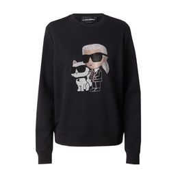 K by KARL LAGERFELD Karl Lagerfeld Sweatshirt 'Ikonik 2.0' Damen Gr&ouml;&szlig;e M beige / schwarz / wei&szlig;