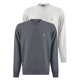 Jacey Quinn Sweatshirt Herren Gr&ouml;&szlig;e M hellgrau / dunkelgrau / wei&szlig;