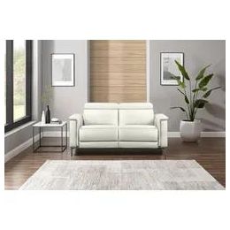 2-Sitzer Places of Style "Lund" Sofas Gr. B/H/T: 160cm x 97cm x 100cm, Kunstleder, manuelle Relaxfunktion auf linker Seite, beige (creme) manueller od. elektrischer Relaxfunktion und USB