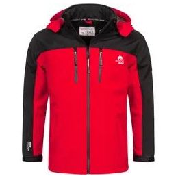 Softshelljacke Arctic Seven "ASSurvivo" Gr. S, rot (schwarz, rot) Herren Jacken Outdoorjacke mit abnehmbarer Kapuze