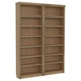 Bibliothek Home Affaire "Soeren" Regale Gr. B/H/T: 160 cm x 220 cm x 29 cm, 14 St. offene Fächer, braun (eiche) Mit viel Stauraum