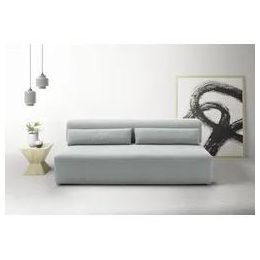 Schlafsofa Inosign "Donka Dauerschläfer-geeignet, belastbar bis 270 kg incl. Bettkasten" Sofas Gr. B/T: 200 cm x 108 cm, Flachgewebe, ohne Armlehnen, grau (grey) ohne Armlehnen, Breite 200 cm, auch in Cord, Tonnentaschen-Federkern