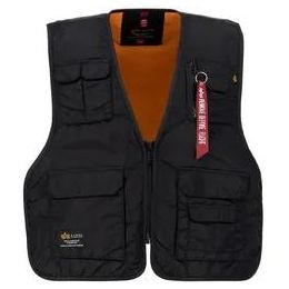 Blouson Alpha Industries "Alpha Industries Men - Vests Utility Vest" Gr. L/XL, schwarz Herren Jacken