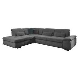 Ecksofa DIE PLANBAR "MP-IN16012 L-Form" Sofas Gr. B/H/T: 312cm x 85cm x 260cm, Chenille, Armlehne rechts, Sitztiefenverstellung, grau optional mit weiteren Funktionen, Federkern-Polsterung