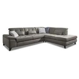 Ecksofa DIE PLANBAR "MP-IN18012 L-Form" Sofas Gr. B/H/T: 310cm x 85cm x 260cm, Microfaser, Armlehne links, Kopfteilverstellung-Sitztiefenverstellung, grau wahlweise mit Funktion, Federkern-Polsterung