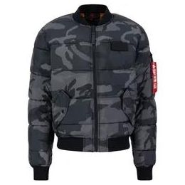 Bomberjacke Alpha Industries "Alpha Industries Men - Bomber Jackets MA-1 Puffer Camo" Gr. XL, schwarz (schwarz camo) Herren Jacken