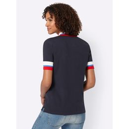 Poloshirt Casual Looks "Poloshirt" Gr. 54, blau (marine) Damen Shirts V-Shirts